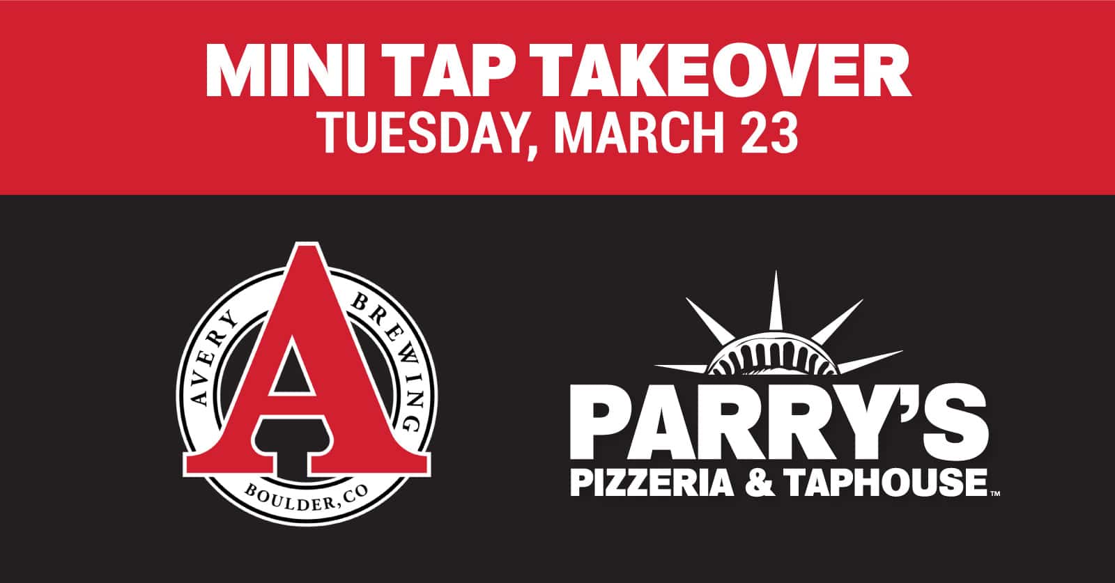 Avery Mini Tap Takeover | Parry's Pizzeria & Taphouse