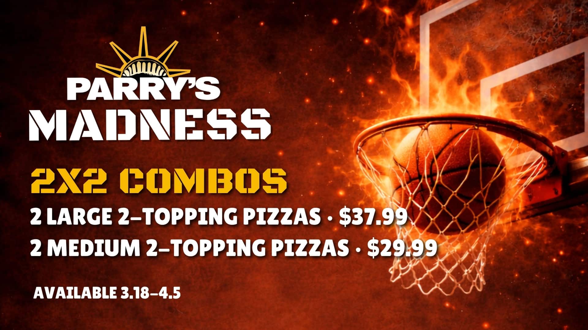 Food Menu - Parry's Pizza Parker